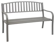 Zahradní lavička F43 2-místná - práškovaná ocel, 128 cm - Šedá