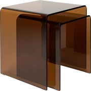 Skleněné odkládací stolky v sadě 2 ks 40x45 cm Vetro – Dutchbone
