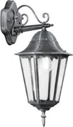 FAN LANT-FIRENZE/AP1B Venkovní nástěnné svítidlo DOWN FIRENZE černá/stříbrná, 1xE27, IP44, 28,6 x 50,5 cm - FANEUROPE