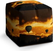 Sablio Taburet Cube Horkovzdušné balony - 50x50x50 cm