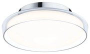 Paulmann 71078 Luena, koupelnové stropní svítidlo LED 11,5W 3000K, sklo/chrom, průměr 25cm, IP44