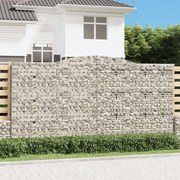 Klenuté gabionové koše 6 ks 400x50x200/220cm pozinkované železo 3147065