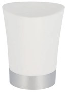 Koupelnový pohár Cuesta, bílá/s chromovými prvky, 250 ml