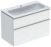 Geberit iCon - Skříňka s umyvadlem, 90x63x48 cm, lesklá bílá 502.337.01.2