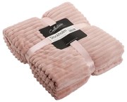Růžový plyšový pléd Stockholm old pink - 150*200 cm