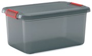 Šedý plastový úložný box s víkem 59x39x28 cm K Latch Box – KIS