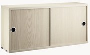 Skříňka pro modulární regálový systém's posuvnými dveřmi String System