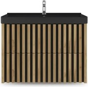 Koupelnová skříňka s umyvadlem SAT Delano 80x46 cm dub mat DELANO80ZDCUMB