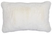 Bílý plyšový měkoučký polštář Soft Teddy White Off - 30*15*50cm