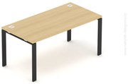 NABYTEK-DESIGNOVY.CZ - DEB1280U - Kancelářský stůl EPIC, 120/140/160/180cm, kovová podnož U, dub/černá