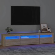 TV skříňka s LED osvětlením dub sonoma 195 x 35 x 40 cm