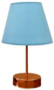 Stolní lampa 1xE27/60W/230V modrá/měděná