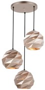 ITALUX PND-2424-3S-GD - Lustr na lanku PALERMO 3xE27/40W/230V rose gold