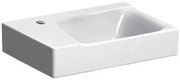 Geberit Xeno 2 - Umývátko 40x28 cm, otvor pro baterii vlevo, bez přepadu, s KeraTect, bílá 500.528.01.1