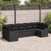 Set pohovek 7 ks Černá polyratan 3346873