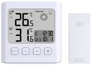 JVD Bílý digitální rádiem řízený budík JVD RB777 s teploměrem