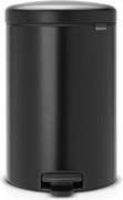 Matně černý nášlapný ocelový odpadkový koš 20 l NewIcon – Brabantia