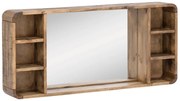furniture-nabytek.cz - Masivní koupelnové zrcadlo Dingora II z recyklované borovice, lakované, přírodní – 130×60 cm