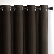 Hnědý sametový dimout závěs 140x270 cm Eyelets – Restilo