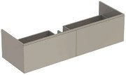 Geberit Xeno 2 - Skříňka pod umyvadlo Varicor 140 cm s LED svítidlem, 2 zásuvky, šedobéžová 500.348.00.1