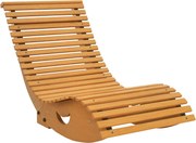 Houpací křeslo Outsunny, Dřevěné houpací lehátko, Zahradní lehátko, Ergonomické houpací křeslo s tvarem S, Ochrana proti naklonění, nosnost až 120 kg