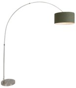 Oblouková lampa ocelová s ochranným krytem mechově zelené barvy 50/50/25 - XXL
