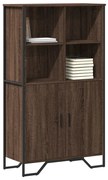 Highboard hnědý dub 79,5 x 35,5 x 137,5 cm kompozitní dřevo