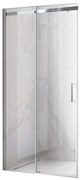 BPS-koupelny Posuvné sprchové dveře HYD-PD09D 130 chrom/transparent pro instalaci do niky - bez vaničky