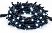 Easy Fix LED světelný řetěz, kontura, 5 m, venkovní, ledově bílá s FLASH, 60 diod, černý kabel, IP67
