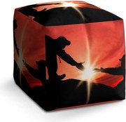 Sablio Taburet Cube Horolezci - 50x50x50 cm