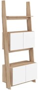 Regál Rack 80cm 2D Dub Sonoma/Bílá