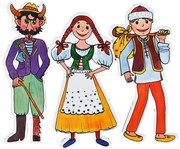 MARIONETINO Loutky pro děti - ČERT A KÁČA - 3 ks