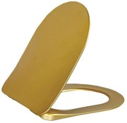 Sapho Paula - WC sedátko Slim, duroplast, Soft Close, zlatá KC0903