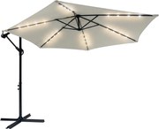 Avenberg Velký polohovatelný slunečník Sunny LED 300, béžová