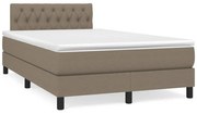 Box spring postel s matrací a LED taupe 120x190 cm textil