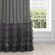 ZÁCLONA NA PÁSCE DOLLY 140X250 CM ČERNÁ