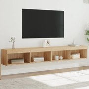 TV skříňky s LED osvětlením 2 ks dub sonoma 100 x 30 x 30 cm
