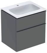 Geberit iCon - Skříňka s umyvadlem, 60x48x63 cm, 2 zásuvky, KeraTect, lávová 502.331.JK.1