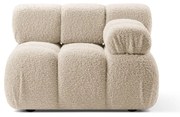 Béžový modul pohovky z textilie bouclé (pravý roh) Bellis – Micadoni Home