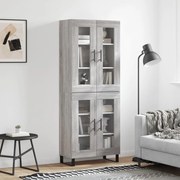 Skříň highboard šedá sonoma 69,5 x 34 x 180 cm kompozitní dřevo
