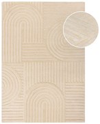 Béžový vlněný koberec Flair Rugs Zen Garden, 160 x 230 cm
