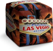 Sablio Taburet Cube Fabulous Las Vegas - 50x50x50 cm