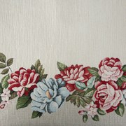 GOBELÍNOVÝ BĚHOUN NA STŮL NATUR 45X140 CM KVĚTY