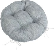 Bellatex Sedák LADA kulatý prošívaný průměr 40 cm Šedá