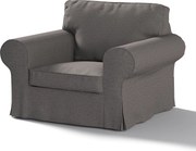Potah na křeslo IKEA Ektorp barva šedá látka pletený vzor