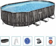 Bestway Bazén Power Steel s příslušenstvím oválný 488 x 305 x 107 cm