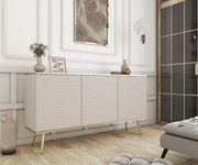 Piaski komoda ORO K160 MDF Barva: béžová/černé nohy