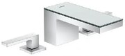 Axor MyEdition - Umyvadlová baterie s výpustí Push-Open, 3-otvorová instalace, chrom/zrcadlové sklo 47050000