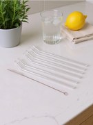 Sinsay - Sada skleněných brček s čisticím kartáčkem 7 pack - clear
