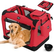Leopet Přepravní box pro psy XXXL, 102 x 69 x 69 cm, červený